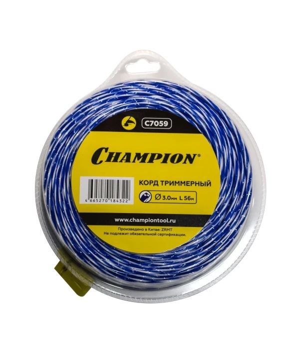 Корд трим.CHAMPION Sky-cutter 3.0мм* 56м (витой квадрат) — купить в ...